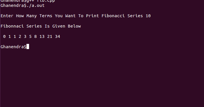 Fibonacci Series in C++ Using Function | Fibonacci C++