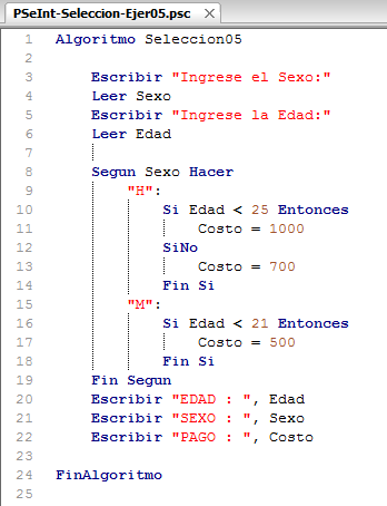 Fundamentos De Programacion Ejercicios De Clases En Pseint