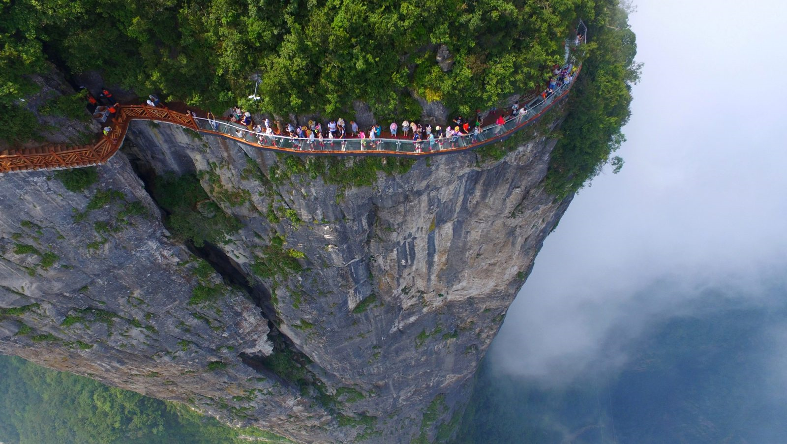 Terrifying Zhangjiajie Grand Canyon Glass Bridge China