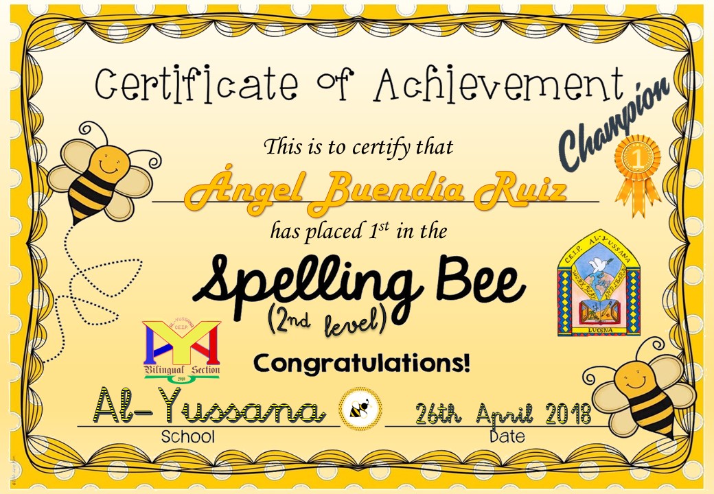 NOTIBLOG: 1st SPELLING BEE CONTEST