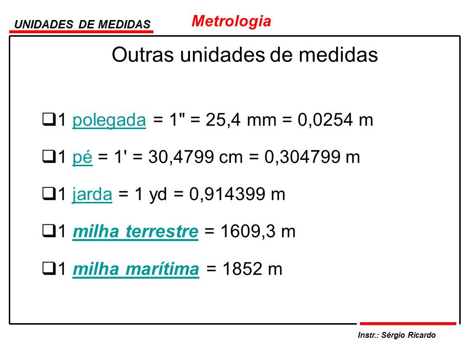Estude mecânica industrial com Serjão: Metrologia / Unidades de medidas