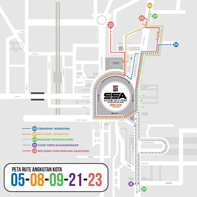Informasi Detail Rute Angkot Bogor terbaru: Sistem Satu Arah Seputar ...