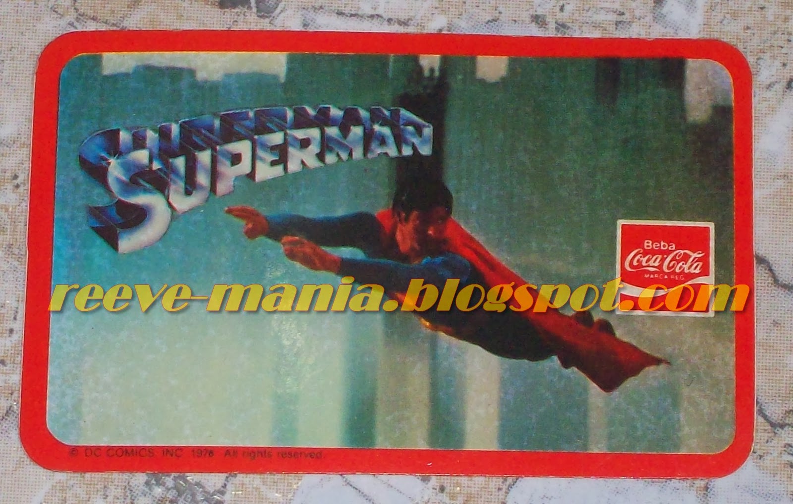 REEVE-MANIA: STICKERS:SUPERMAN THE MOVIE (COCA-COLA )