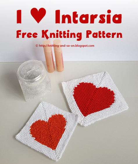 Knitting and so on: I ♥ Intarsia Washcloth