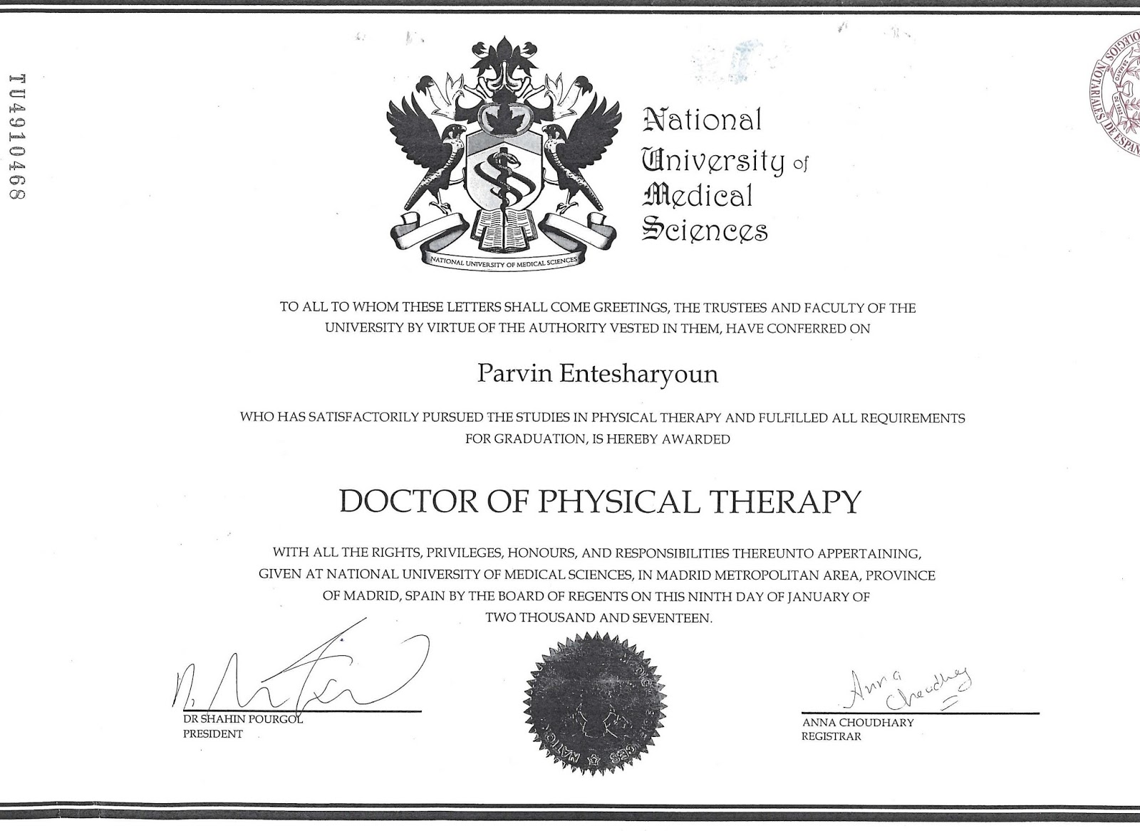 National University of Medical Sciences (USA & Spain): Canadian Embassy ...