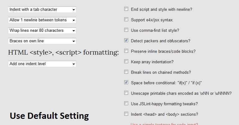 Beautify, unpack or deobfuscate JavaScript and HTML, make JSON/JSONP readable, etc. - Cdevart ...