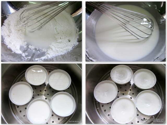 Sweet and savoury steamed rice cake