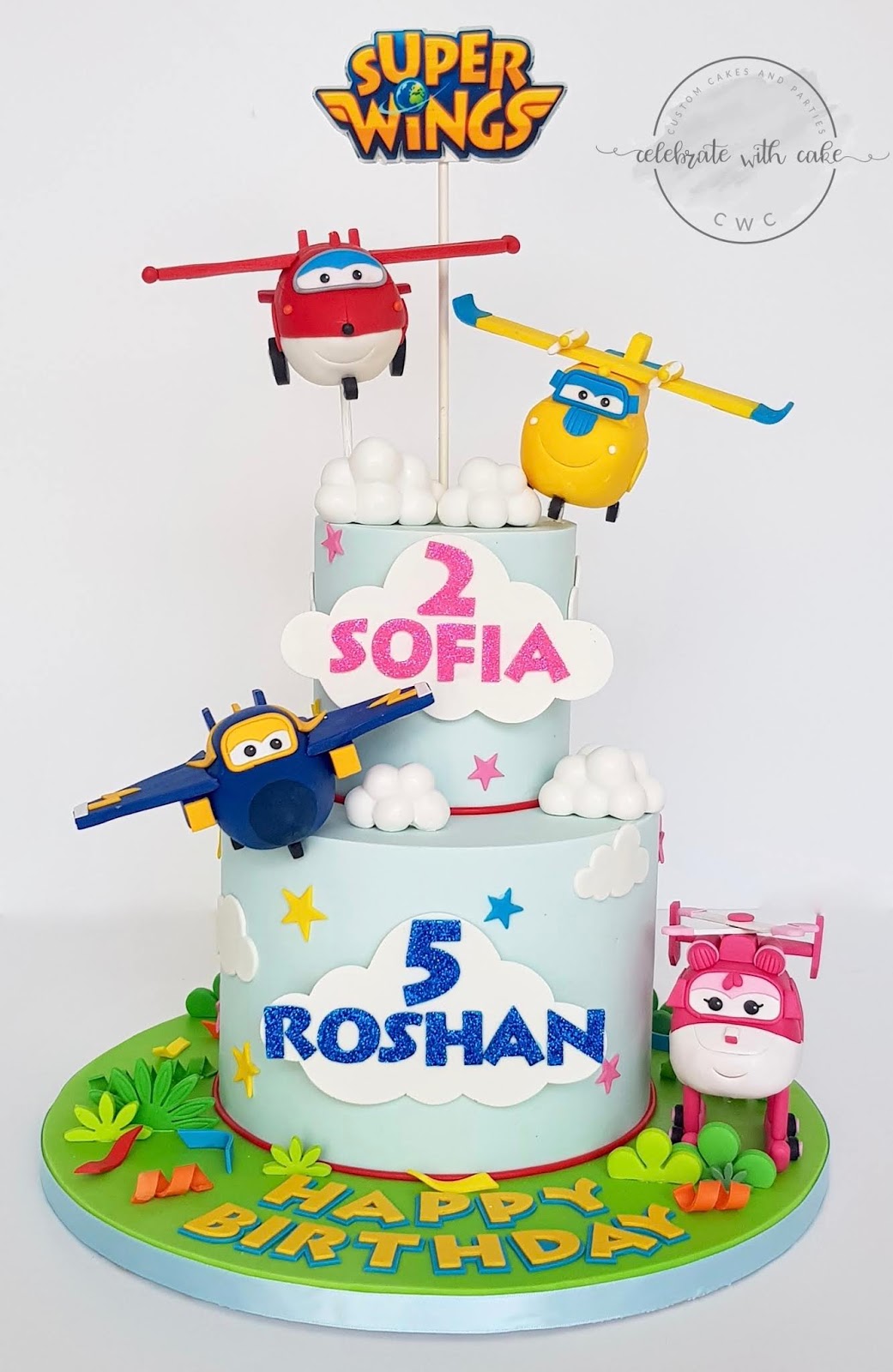 Celebrate with Cake!: Super Wings Two tiered with Handmoulded ...