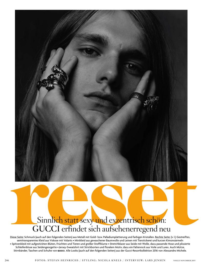Duchess Dior: "Reset" Gucci Resort 2016 photographed for Vogue Germany ...