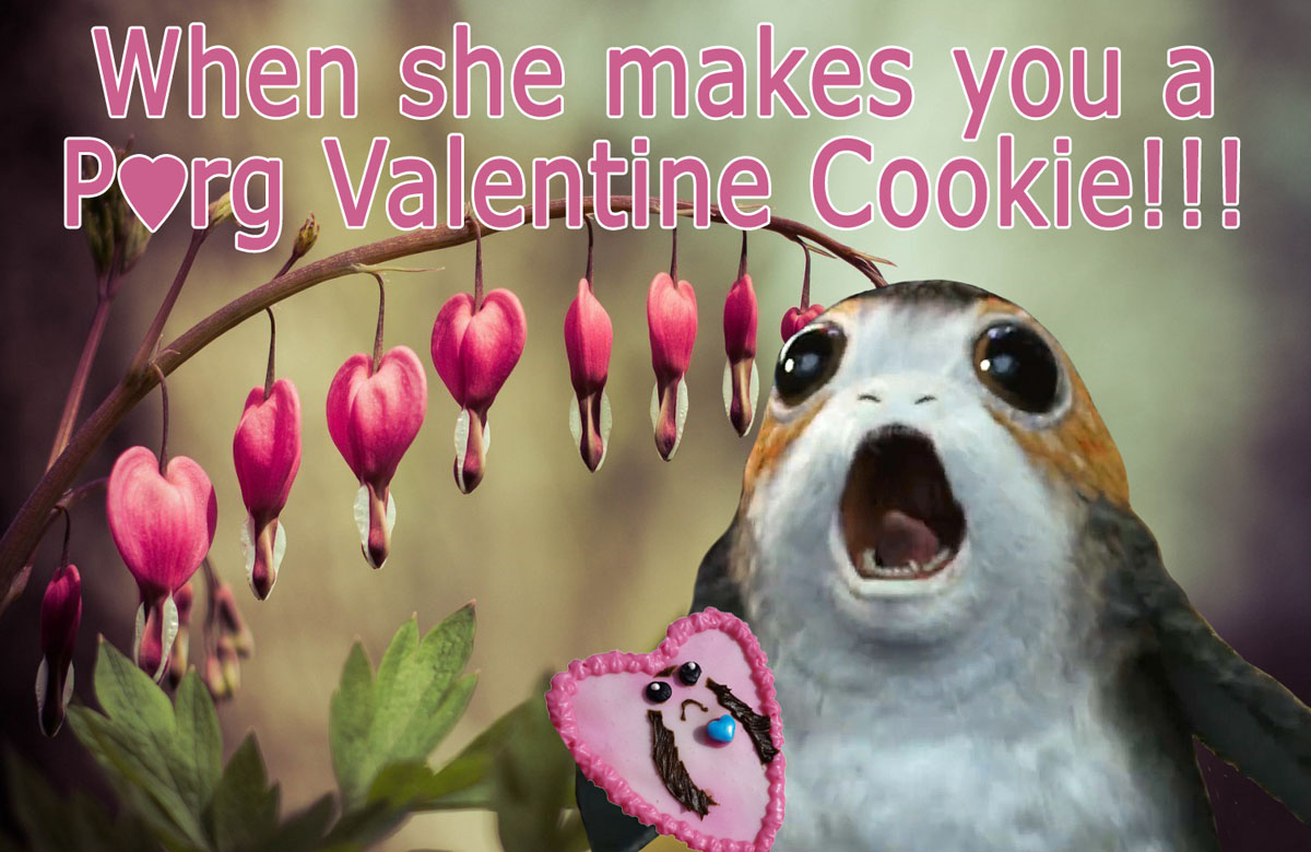 Porg Valentine Sugar Heart Cookies - Star Wars DIY - The Star Wars Mom ...