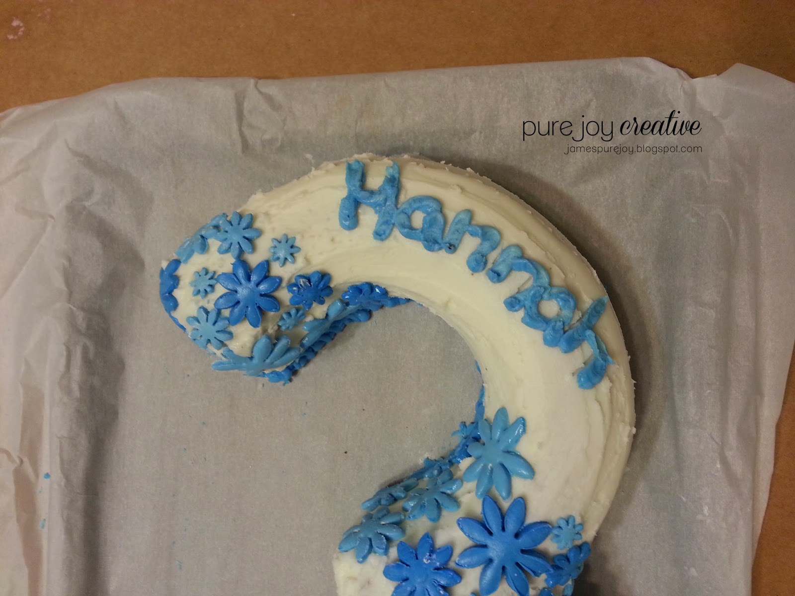 Trendy TreeHouse: Number 3 shaped cake tutorial