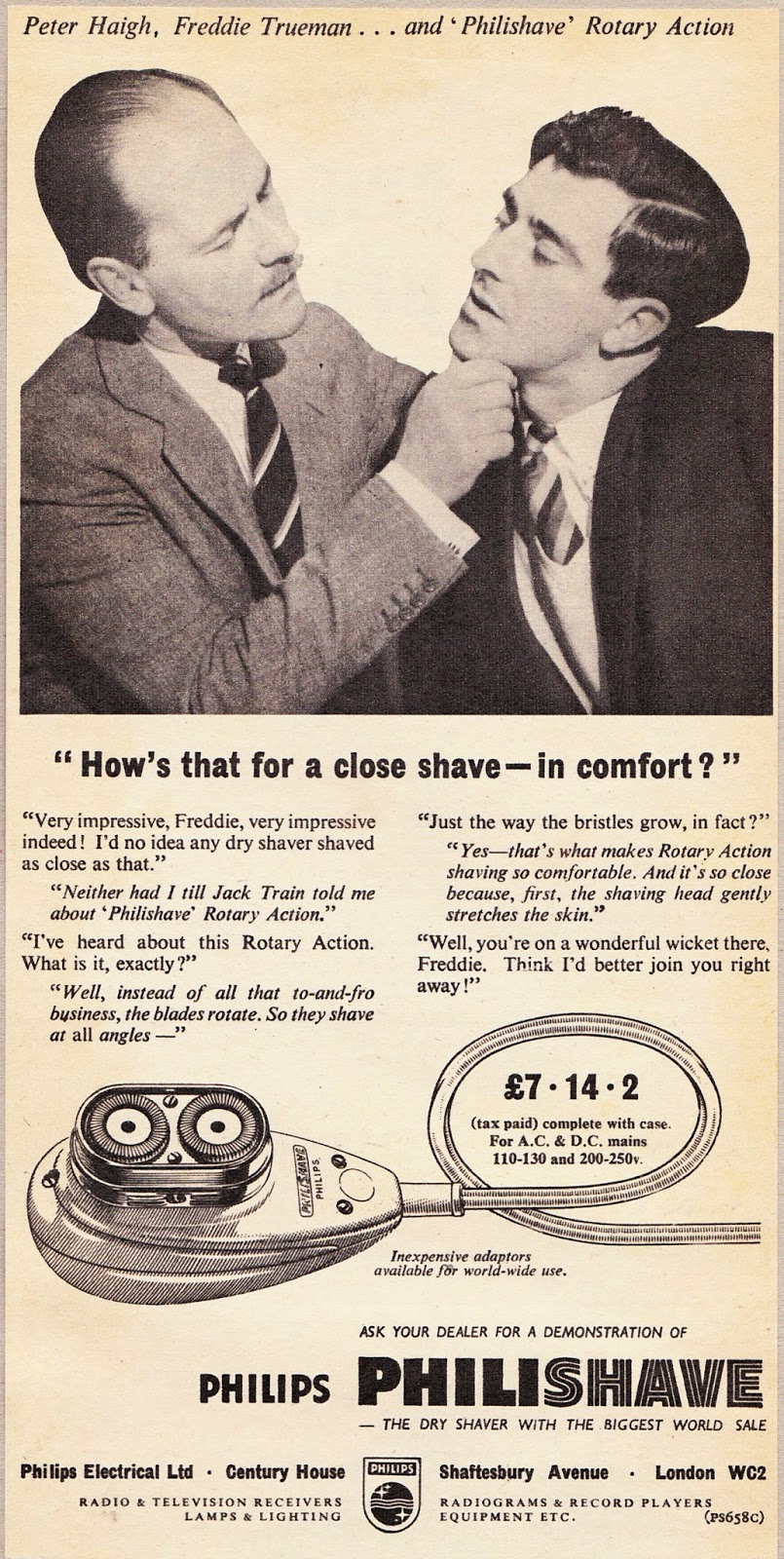 Hold The Front Page: Advert - Philishave Electric Razor (1950's)