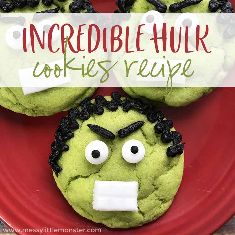 The Incredible Hulk Superhero Cookies Recipe - Messy Little Monster