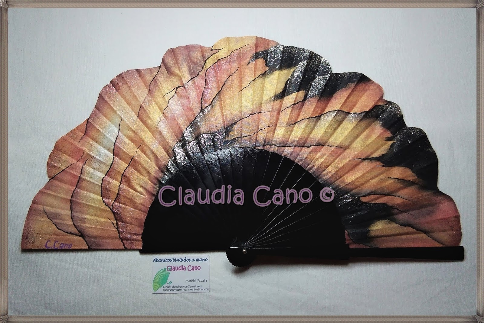 Abanicos pintados a mano por Claudia Cano: Abanico MANCHADO Y AJADO ...