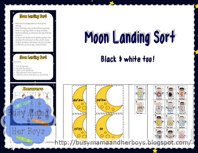 Busy Mama & Her Boys: Diphthong Moon Bounce