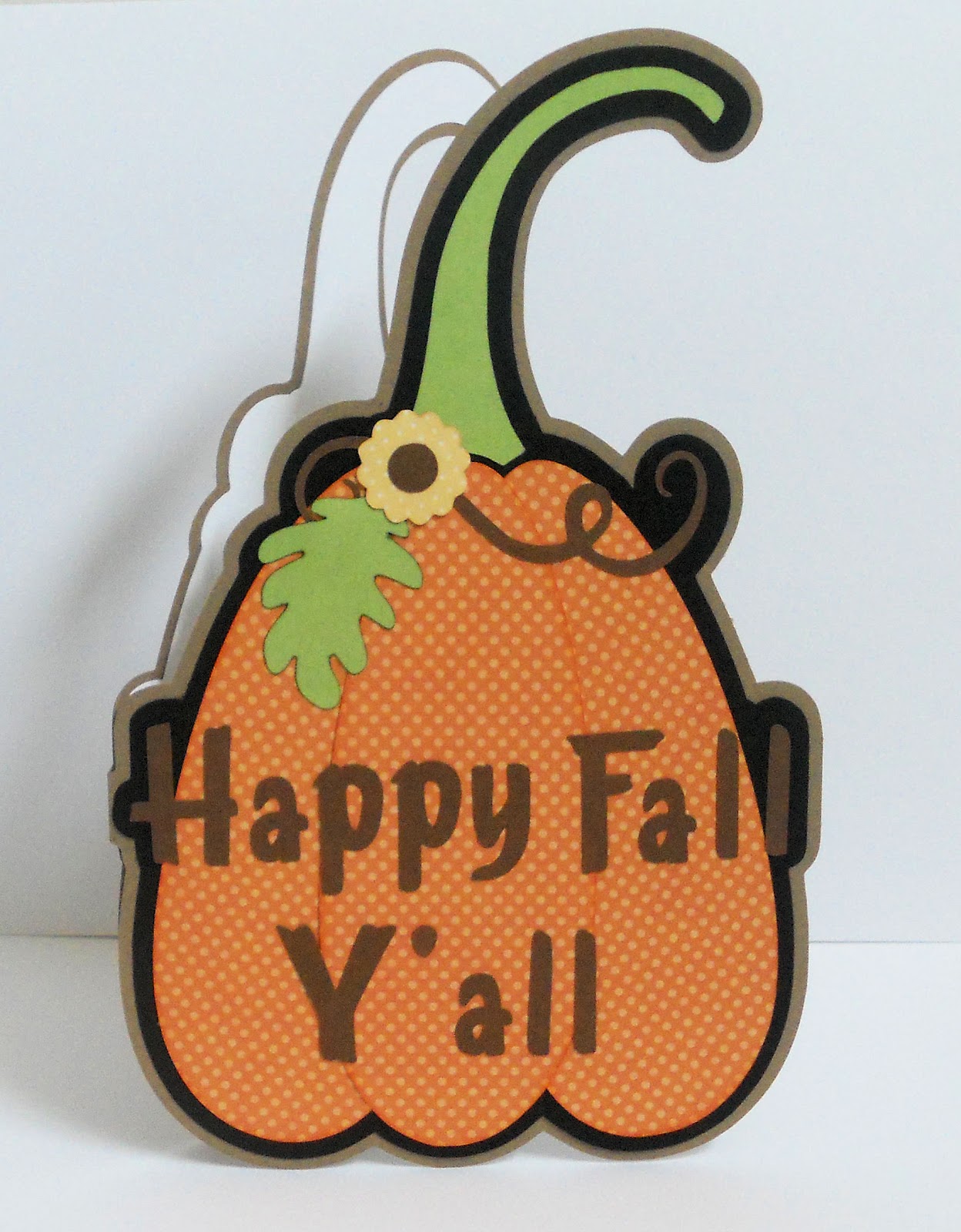 The Glamorous Side of Scrapping: Happy Fall Y'All Shape Card