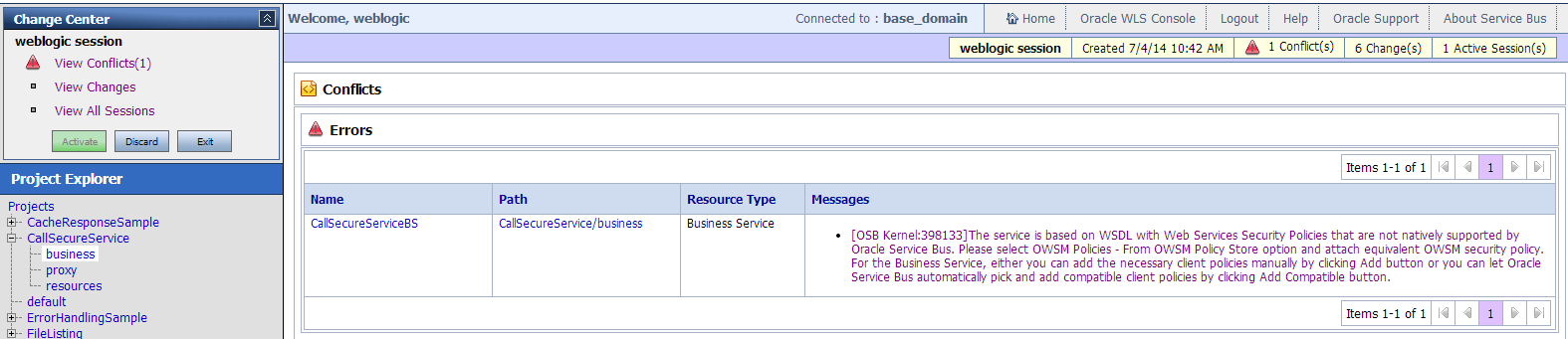 Osb 11g Access Secure Service From Osb Oracle Fusion Middleware Blog
