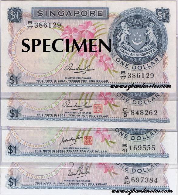 nut's Singapore Banknotes Collection: Singapore Orchid Series Dollar ...