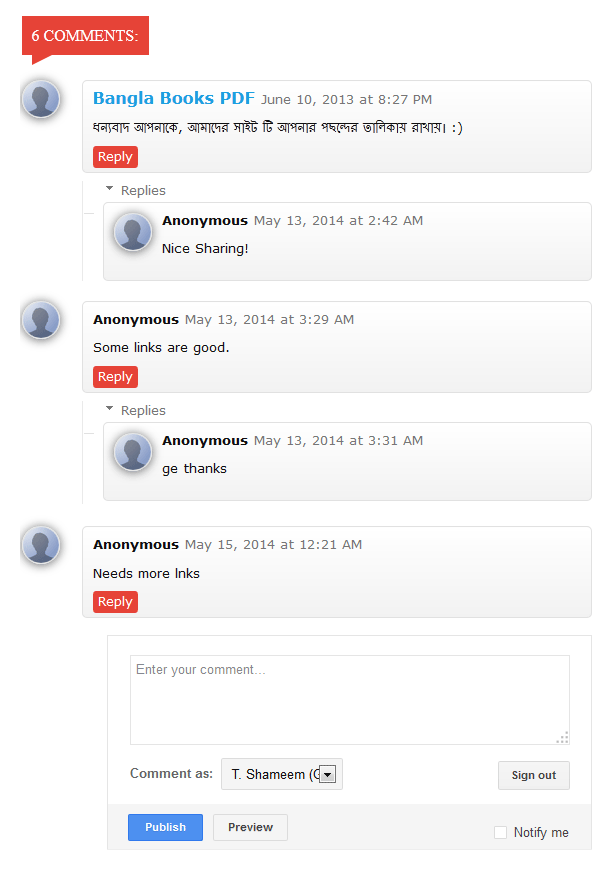 How to Enable Threaded Comment for Custom Templates | Life in Bangladesh