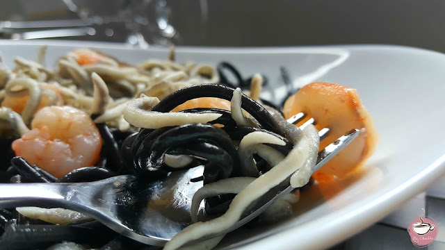 Cuadernos de cocina: Nero di sepia con gambas y gulas