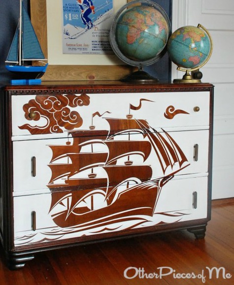 31 DIY Dresser & Chest Makeover Ideas Coastal, Beach & Nautical Style ...