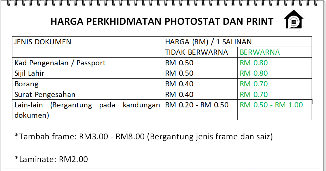 Mampu Milik Enterprise: PHOTOSTAT @ CUCI GAMBAR