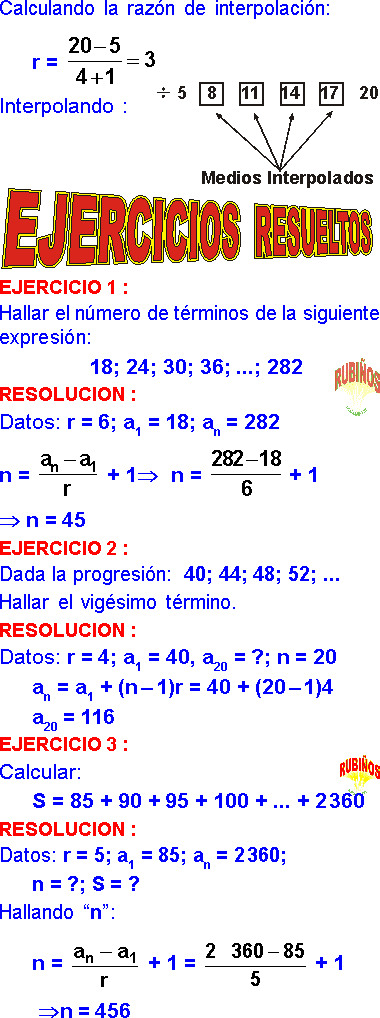 PROGRESIONES ARITMETICAS EJERCICIOS RESUELTOS Y PARA RESOLVER PDF