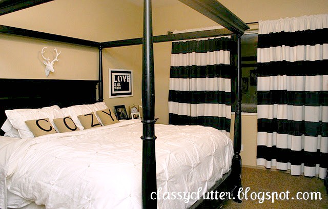 Tutorial for DIY Stripe Curtains Using Freezer Paper!