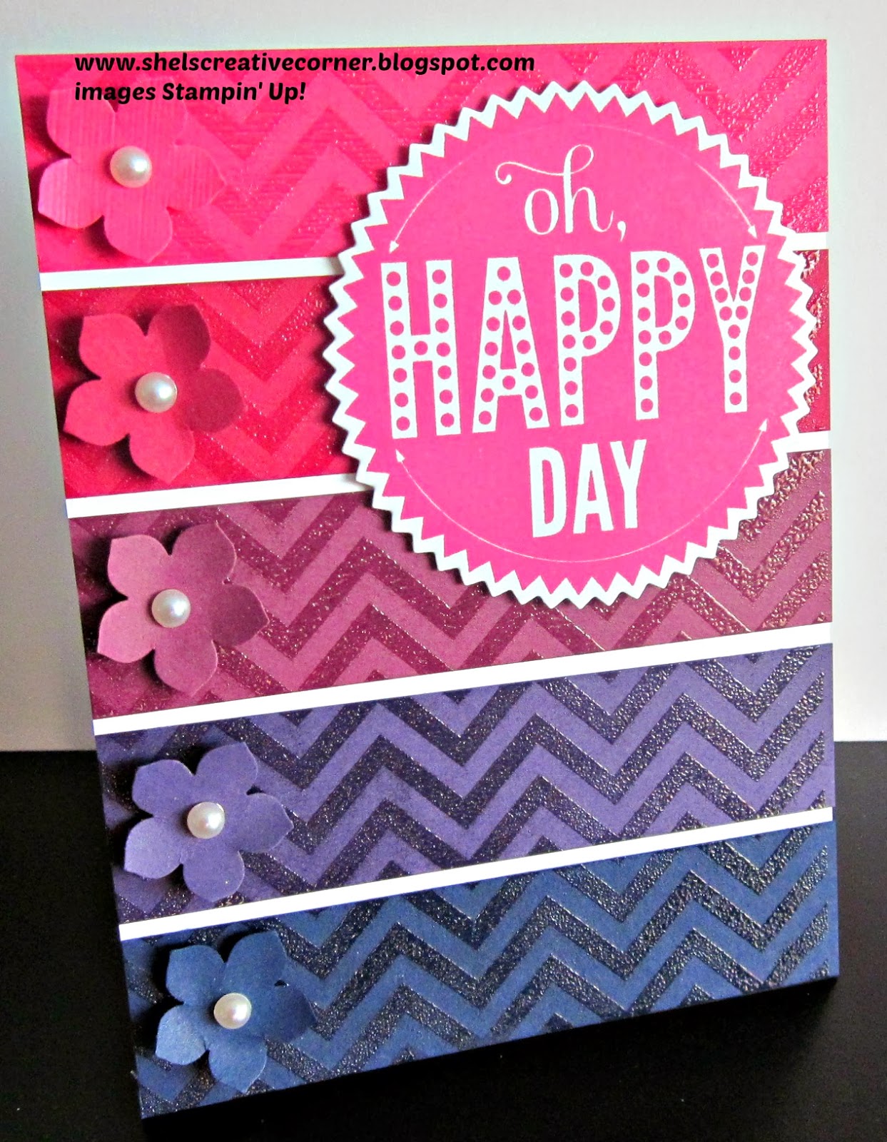 STAMP WITH SHEL : March Card Class- 4 of 4- Ombre Technique