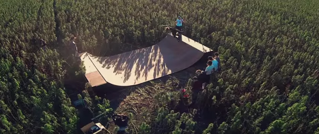 Just A Car Guy: A skate ramp in the middle of a hemp field, marketing ...