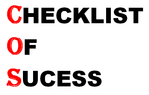INSPIRING JOURNEY: CHECKLIST OF SUCCESS