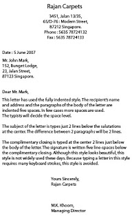 Styles Of Business Letter | System Computer corner