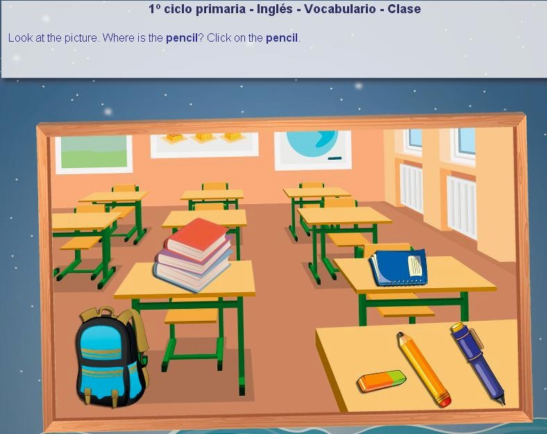 Divina English: Classroom objects game