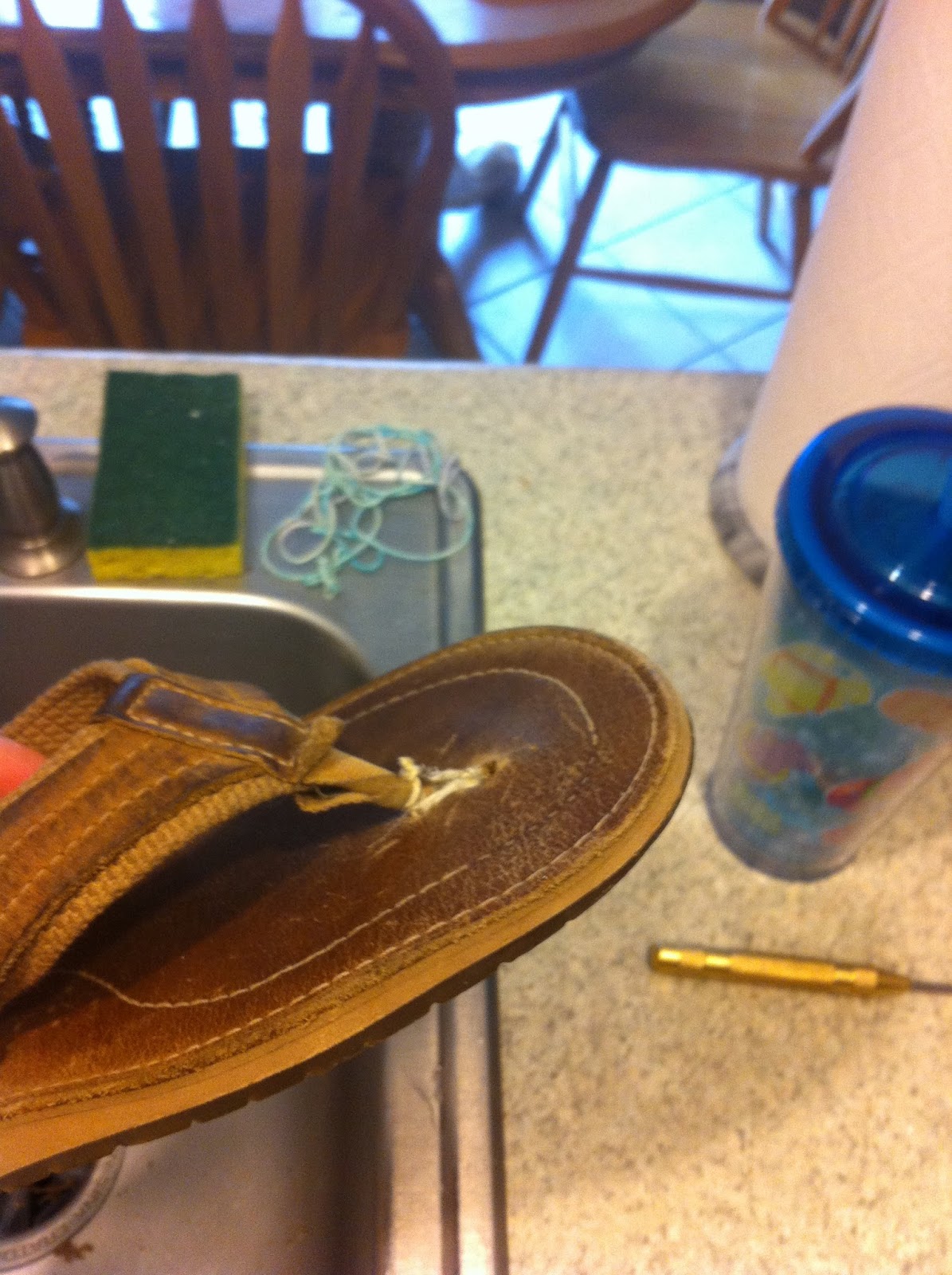 Verbalized Mayhem: Fixing a Broken Sandal