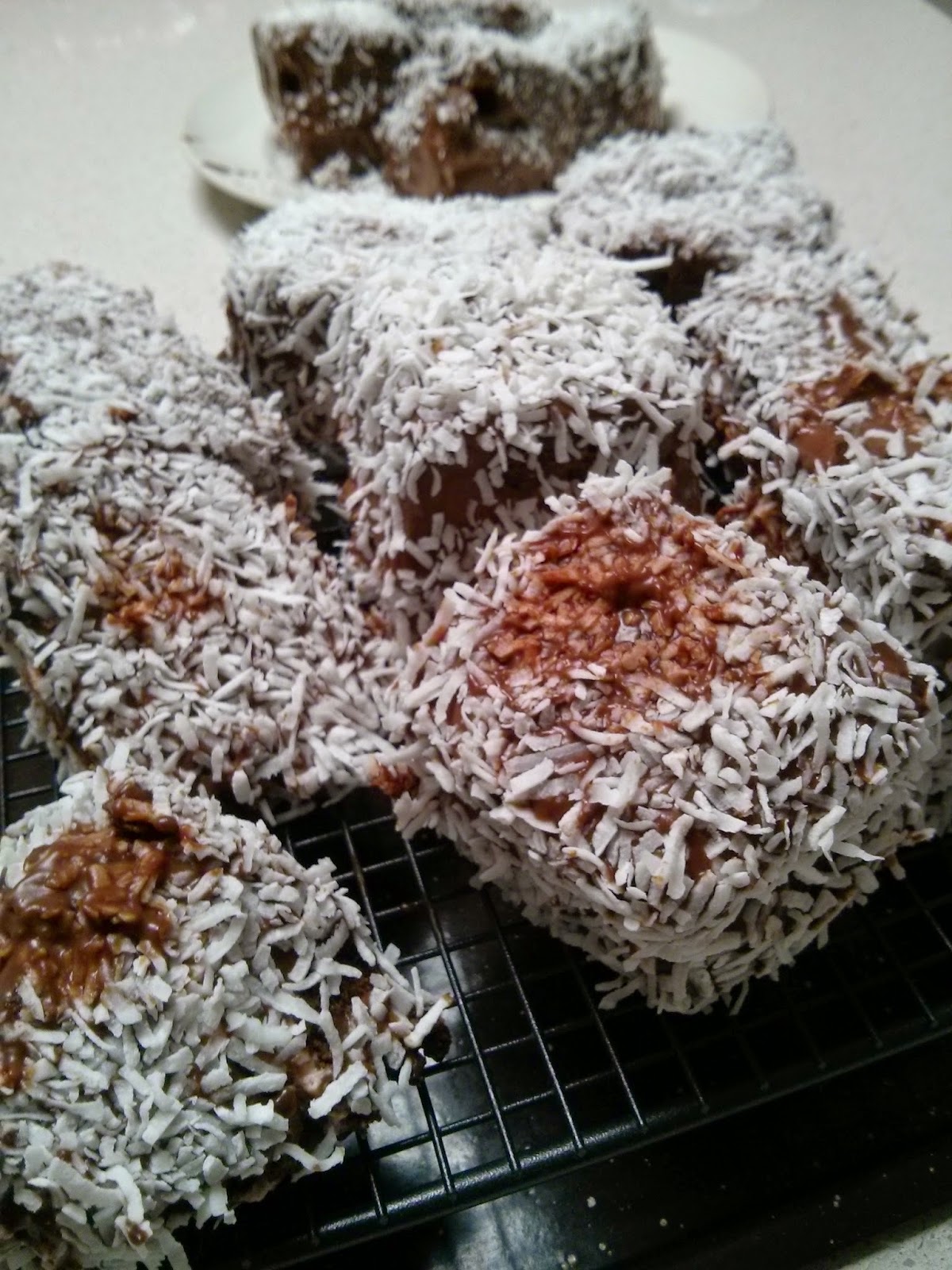Chocolate Raspberry Lamington Roll Cake - Fongolicious