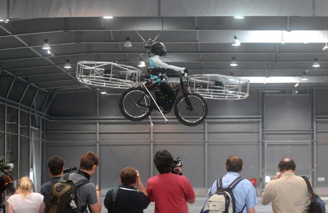 Nothing To Do With Arbroath: Flying bicycle makes successful test flight