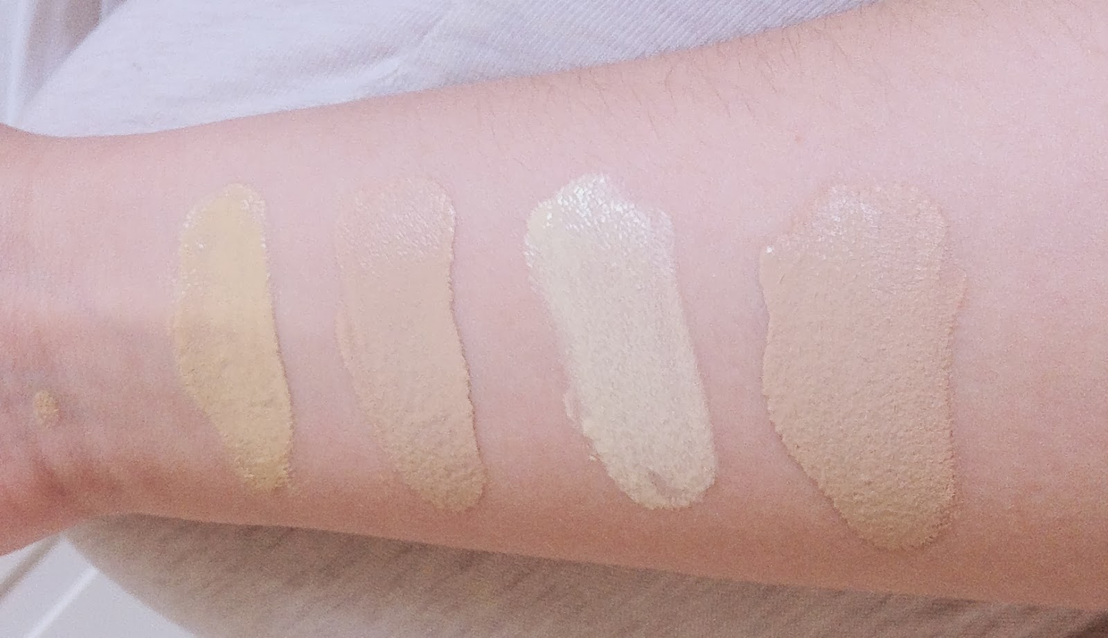 Miss Feline - the Beauty Blog: Pale foundation Swatches Comparison ...