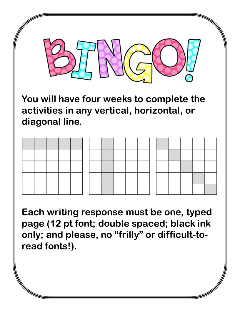 BINGO! - An Anchor Activity for ELA - Musing From The Middle School