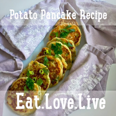 Potato & Spring Onion Pancake Recipe - Eat.Love.Live