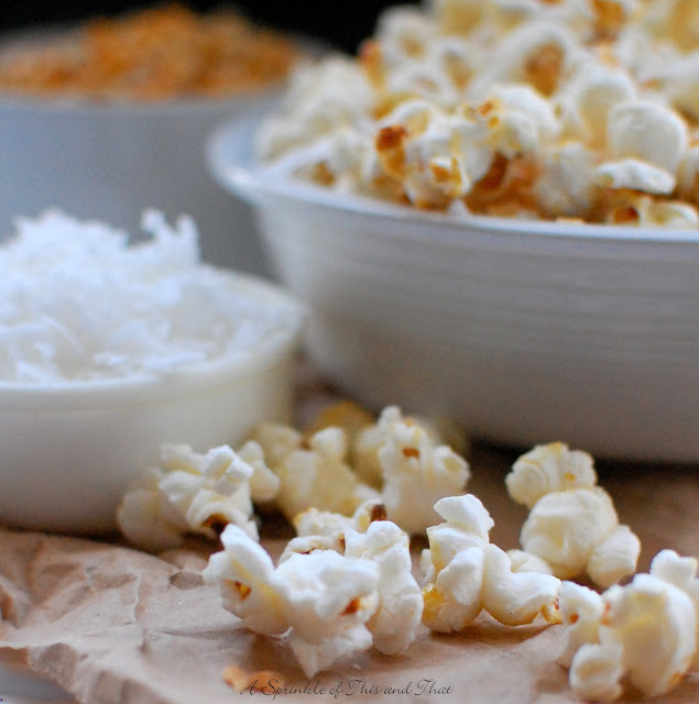 A Sprinkle of This and That: Toasted Coconut Popcorn