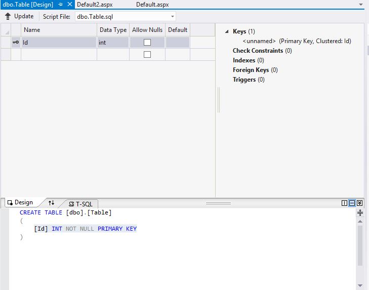 Computer Programming: How to make Database table in visual studio 2012