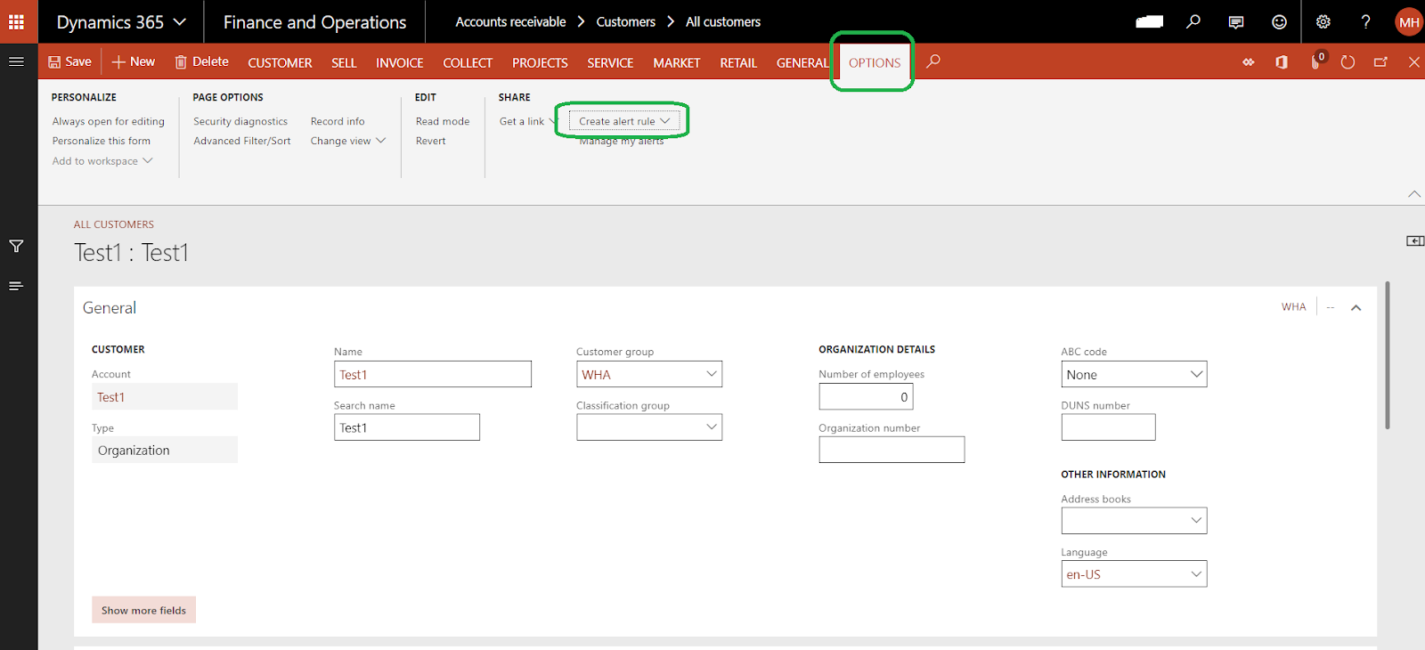 How To Create alerts in dynamics 365?