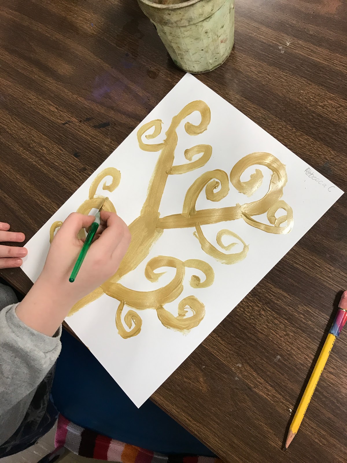 Elements of the Art Room: 3rd grade Gustav Klimt Trees