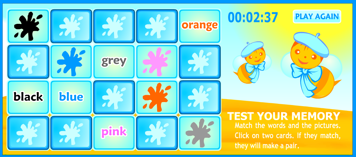 FUNNY ENGLISH for 2!: COLOURS MATCHING GAME!