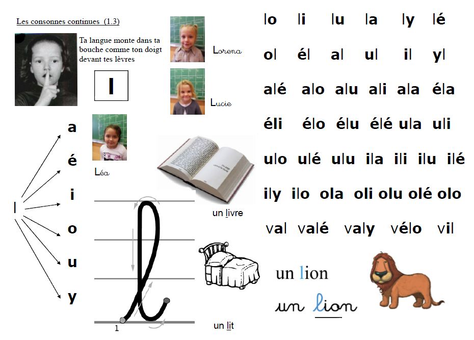 blog deseille cp 2ème partie: le l associé aux voyelles