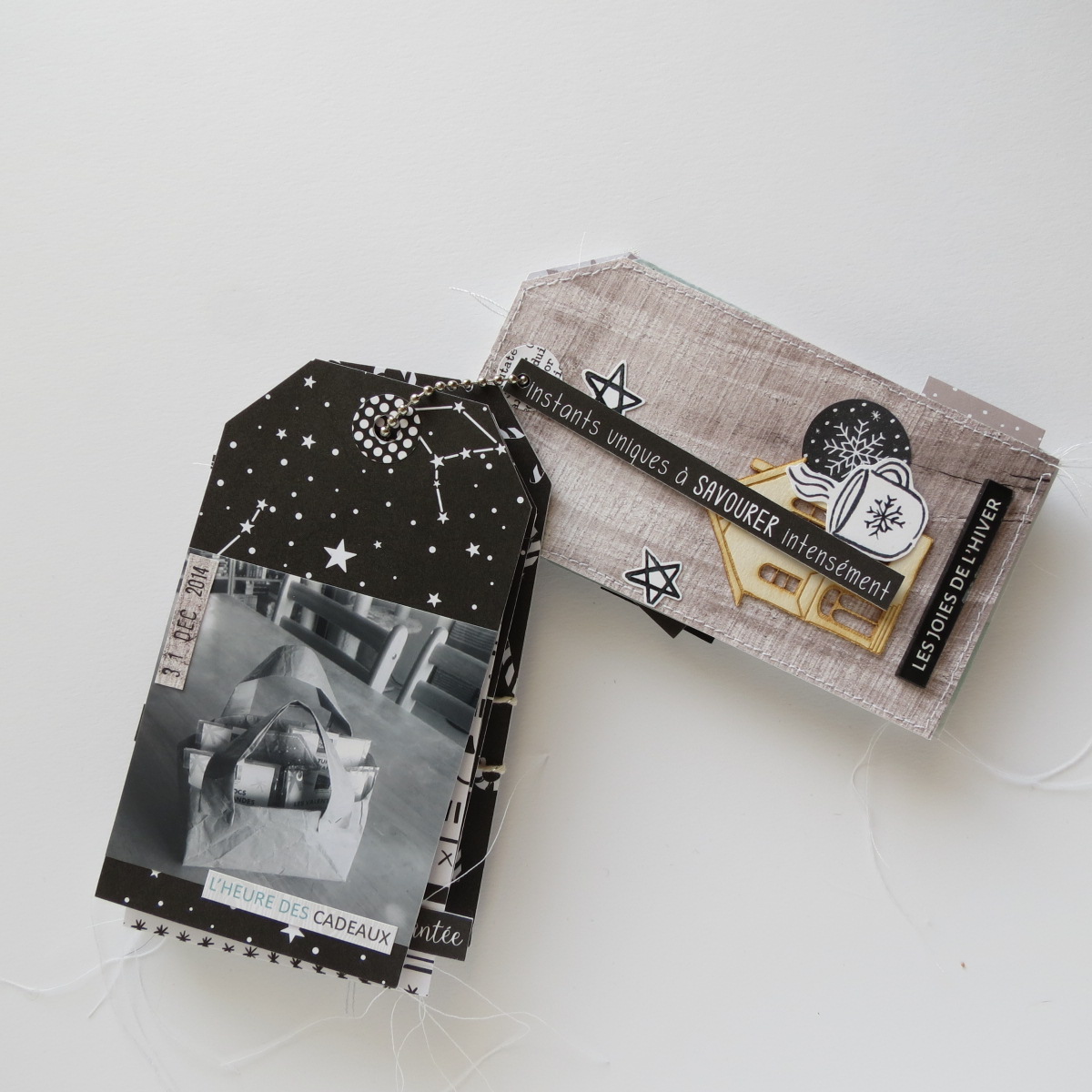 Les créations scrap d'Edwige Verrière: Mini-album de tags de Noël