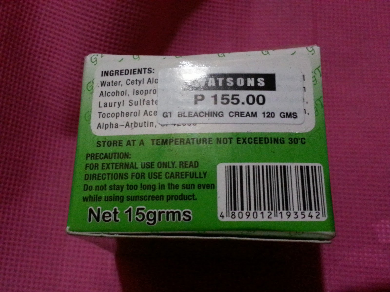 GT Bleaching Cream Product Review - Bows & Ties