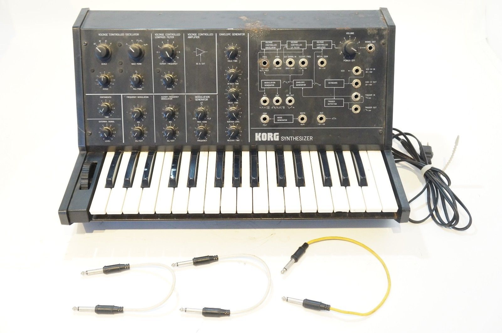 MATRIXSYNTH: KORG MS-10 Vintage Analog Semi-Modular Synthesizer SN 130111