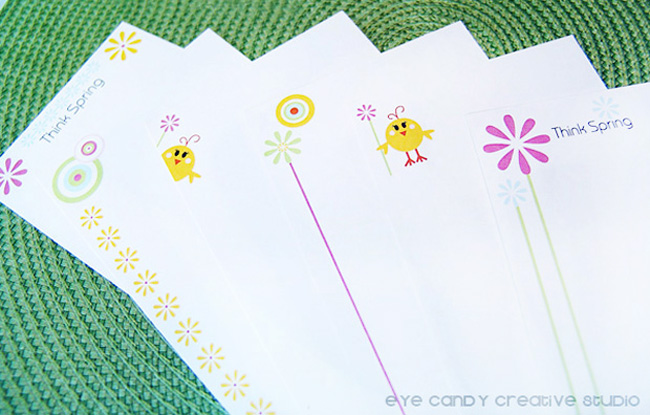 Eye Candy Creative Studio: COLLECTION :: Think Spring Stationery Line