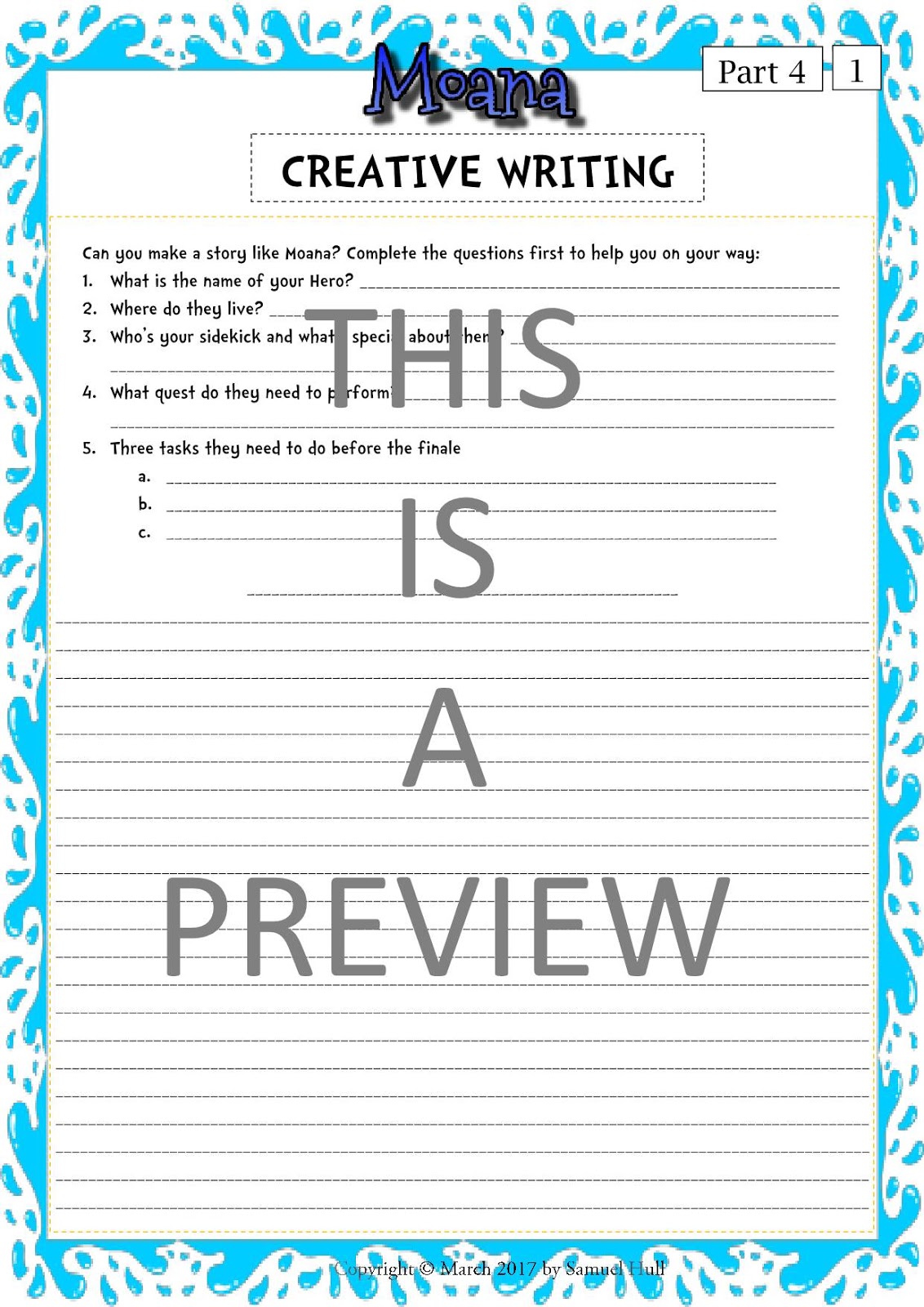 Disney's Moana (2016) - Movie Questions + Activities - Answer Key ...